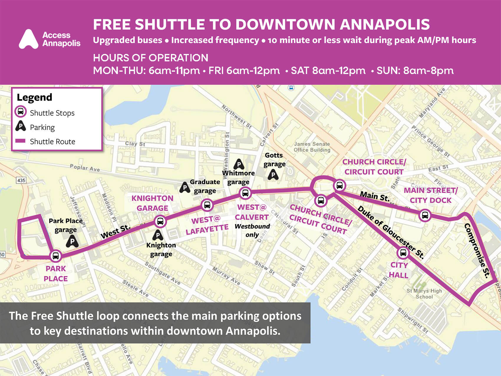Free Shuttle | City of Annapolis, Maryland (MD) Parking Guide